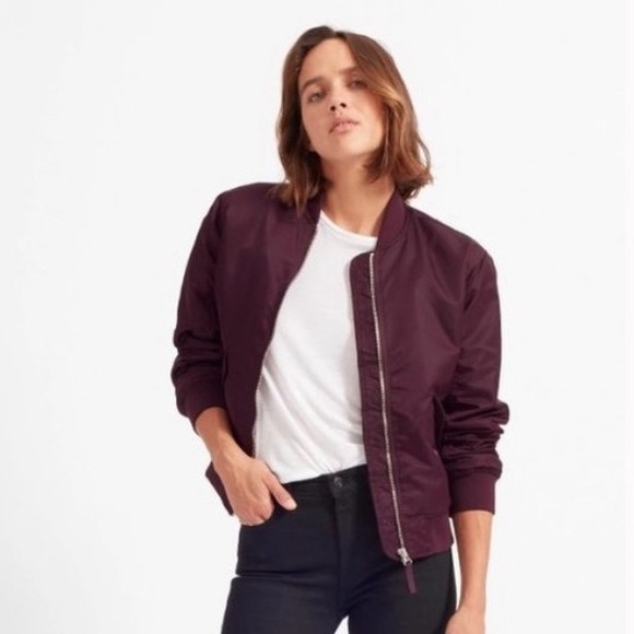 Everlane | Jackets & Coats | Everlane Bomber Style Royal Purple Jacket ...